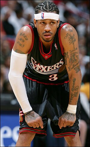 Allen Iverson Tattoos Right Arm
