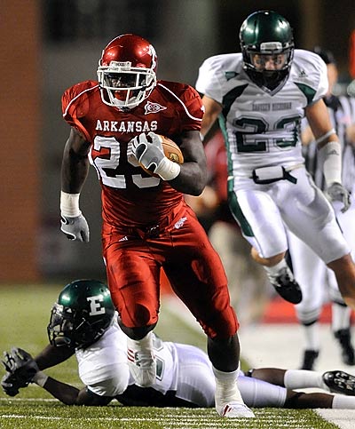 College Football 2010: Arkansas Blessed with Depth and Talent at RB